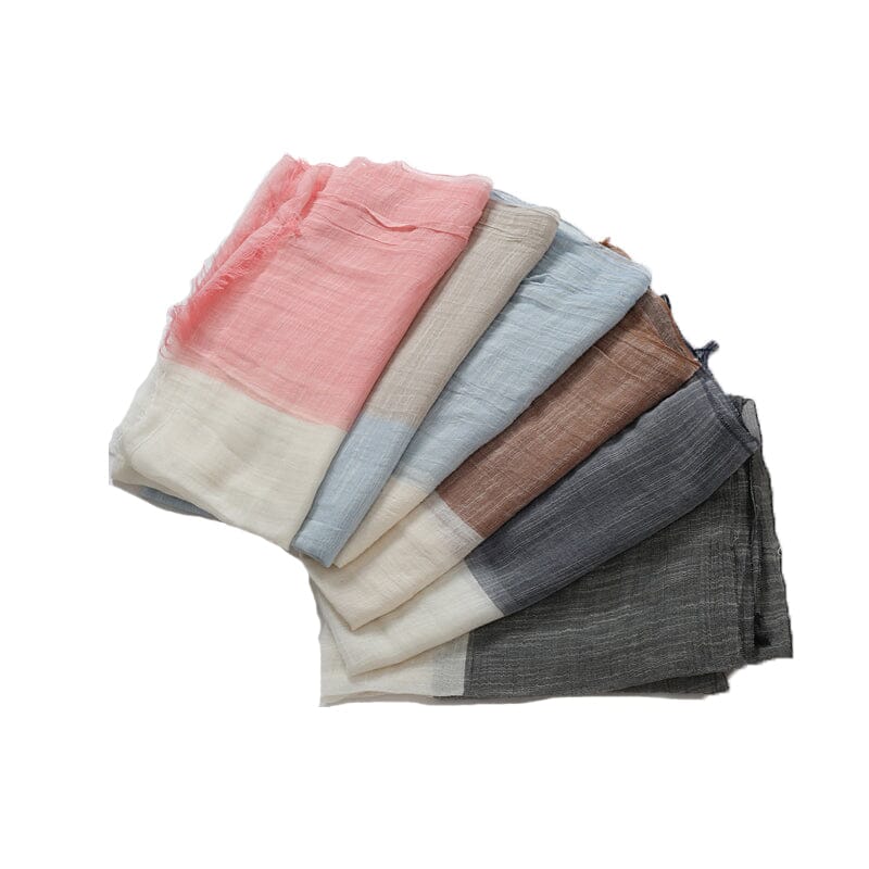 Women Color Matching Patchwork Minimalist Scarf – Babakud