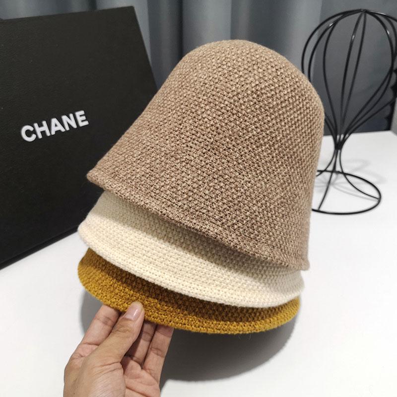 Knitted Solid Color Cotton And Linen Bucket Hat – Babakud